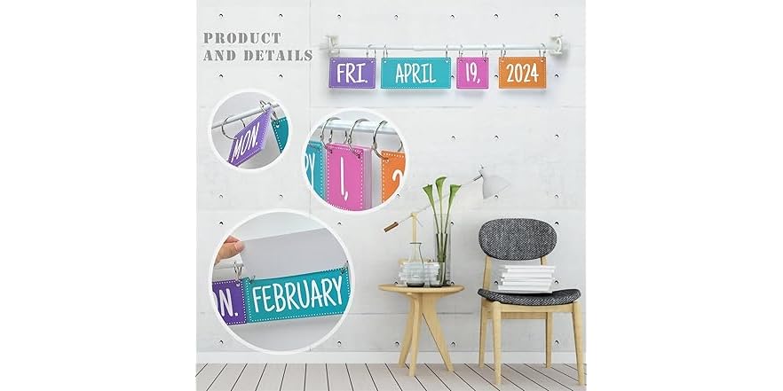 Color calendar bulletin board set