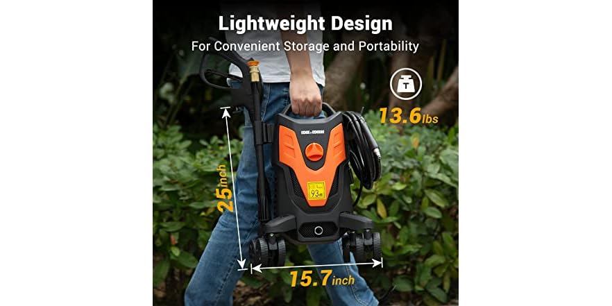 Rock&Rocker Electric Pressure Washer, 1950PSI Max