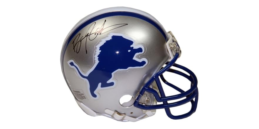 Barry Sanders Lions Signed Mini Helmet