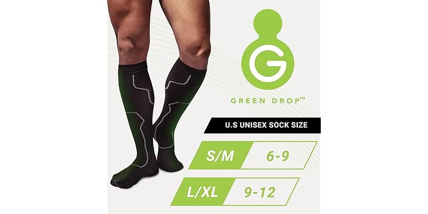 Green Drop Compression Socks