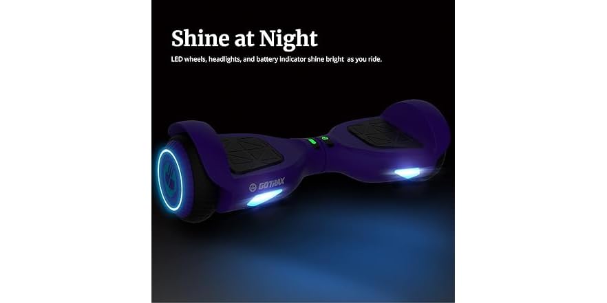 GOTRAX Edge Hoverboard for Kids Purple GT-EG-PUR (Open Box)