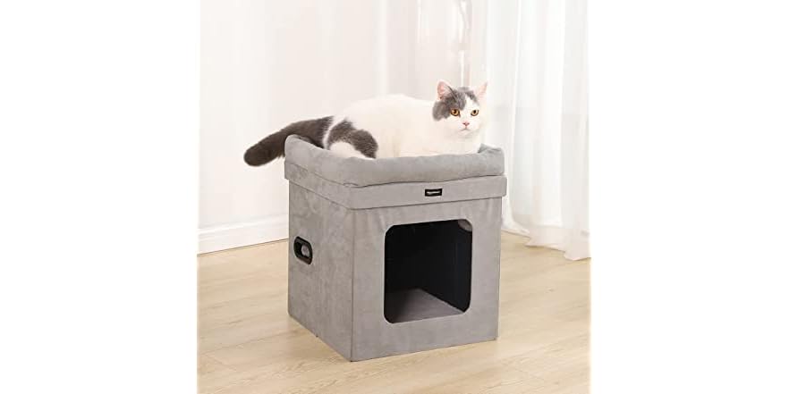 Amazon Basics Collapsible Cube Cat Bed