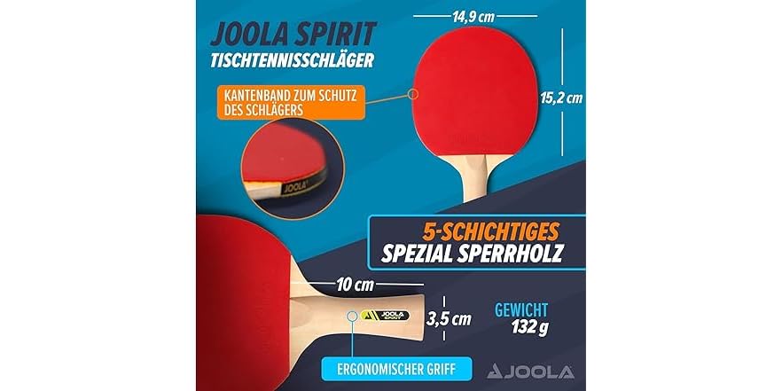 JOOLA Ping Pong Paddles Set of 4