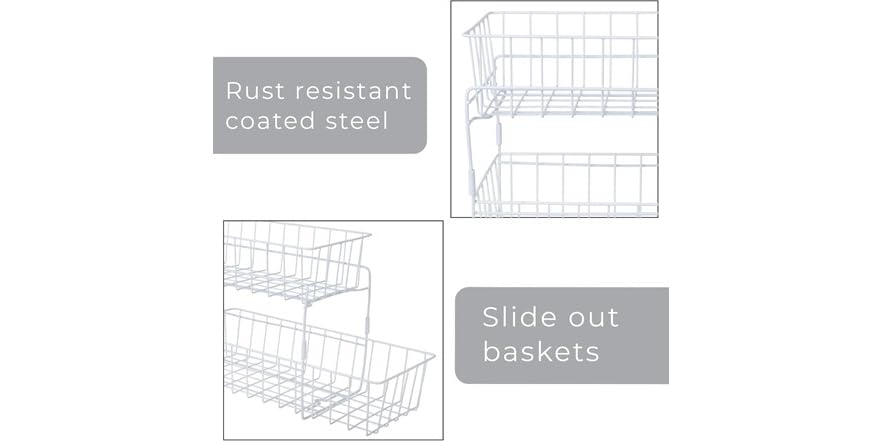 Smart Design 2-Tier Stackable Baskets