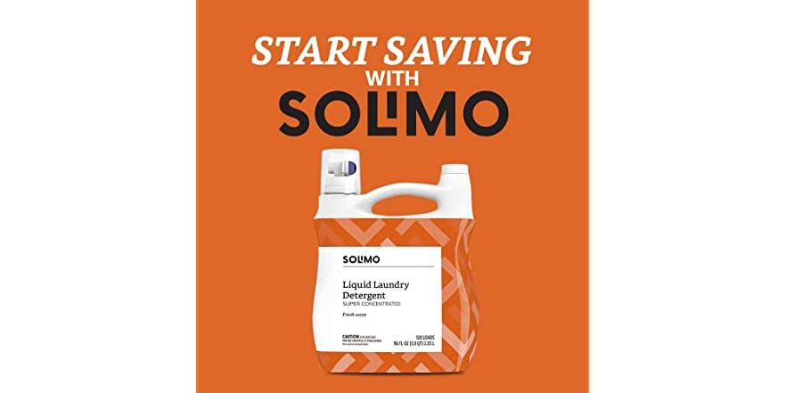Solimo Concentrated Liquid Laundry Detergent, 96 oz