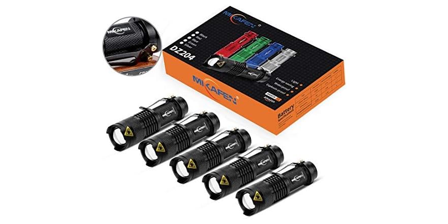 MIKAFEN 5 Pack Mini LED Flashlights