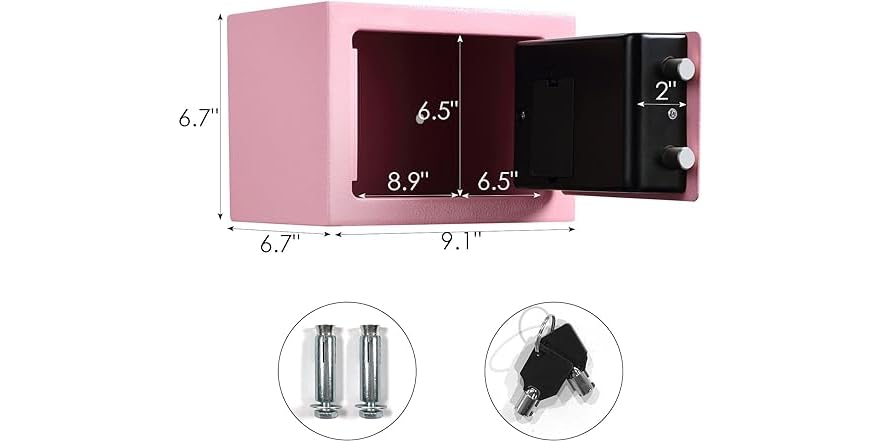 TENAMIC Safe Box 0.23 Cubic Feet