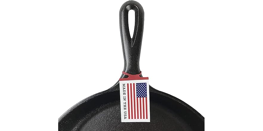 Lodge L9OG3 Cast Iron Round Griddle, Pre-Seasoned, 10.5-inch