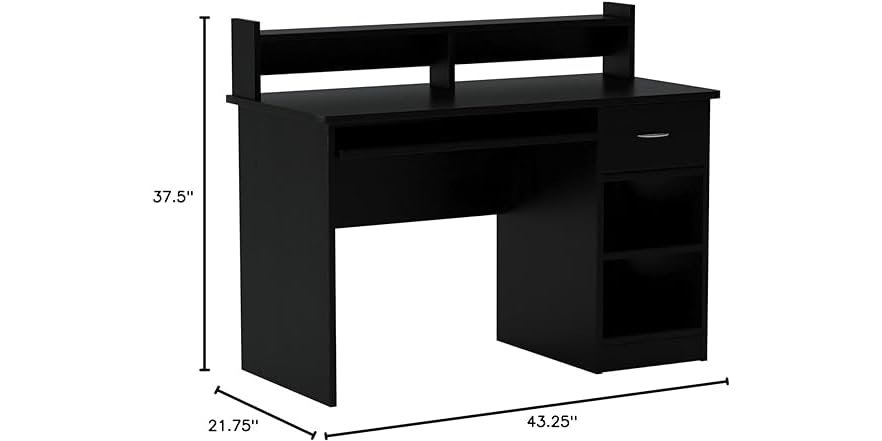 OneSpace Essential Computer Desk, Hutch