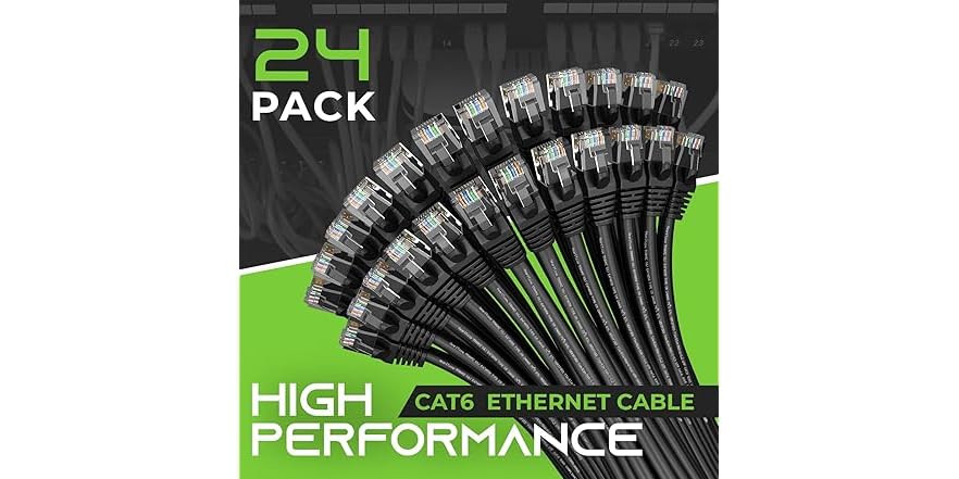 Cat 6 Ethernet Cable 1 ft (24-Pack)