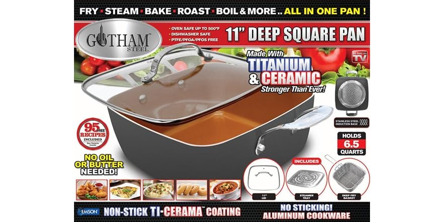 Nonstick XL Deep Square Pan- 4 Piece Set