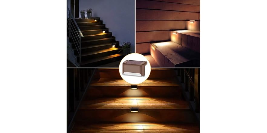 8-Pack Solar LED Deck & Step Lights