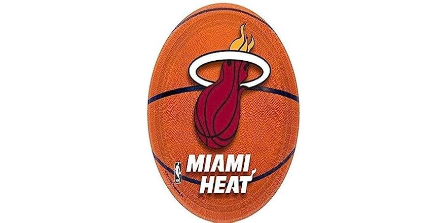 Amscan Miami Heat Round Plates