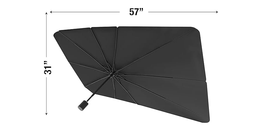 Ontel Brella Shield Car Sun Shade, One-Size 31x57"