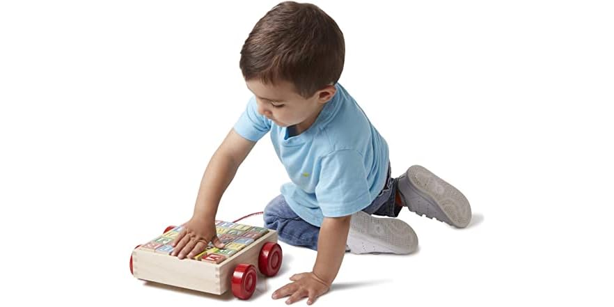 Melissa & Doug Classic ABC Block Cart