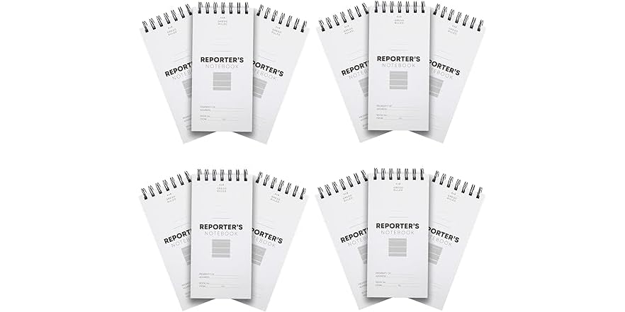 12Pack Spiral Reporters Notebooks