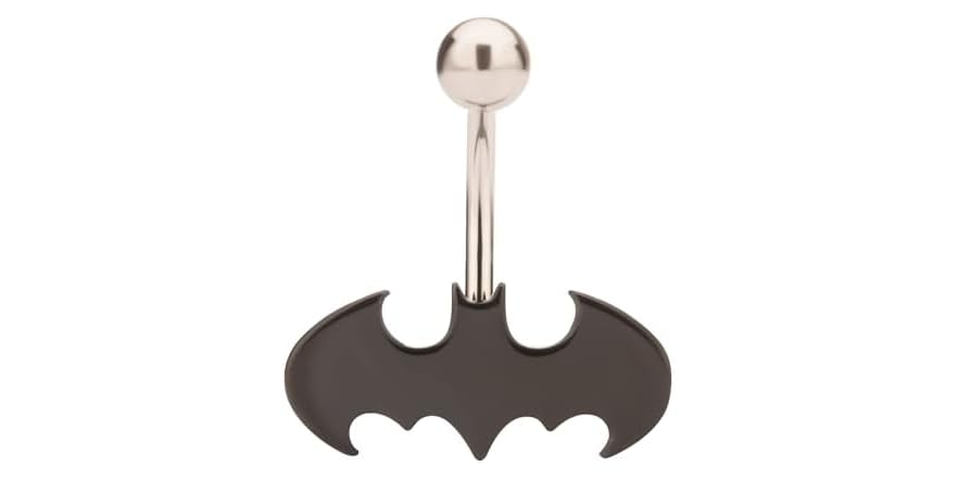 DC Comics Stainless Steel Batman Navel Ring