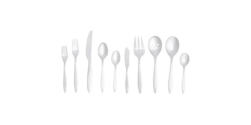 Amazon Basics 65-Pc Stainless Steel Flatware Set