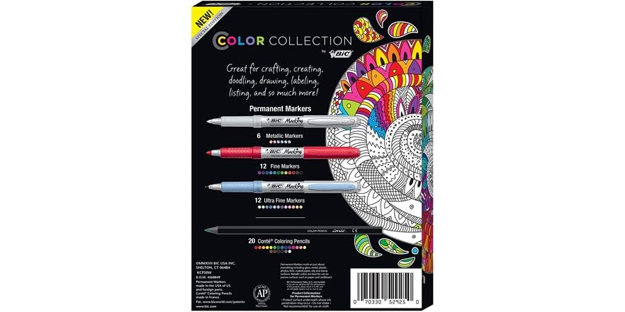 BIC Coloring Gift Pack, Assorted- 50 Ct.