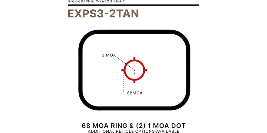 EOTech Circle, 2 Dot Reticle EXPS3 Holographic Weapon Sight
