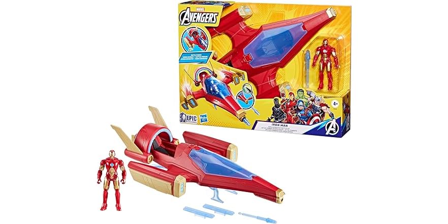 Marvel Avengers Iron Man Repulsor Blast Battle Jet