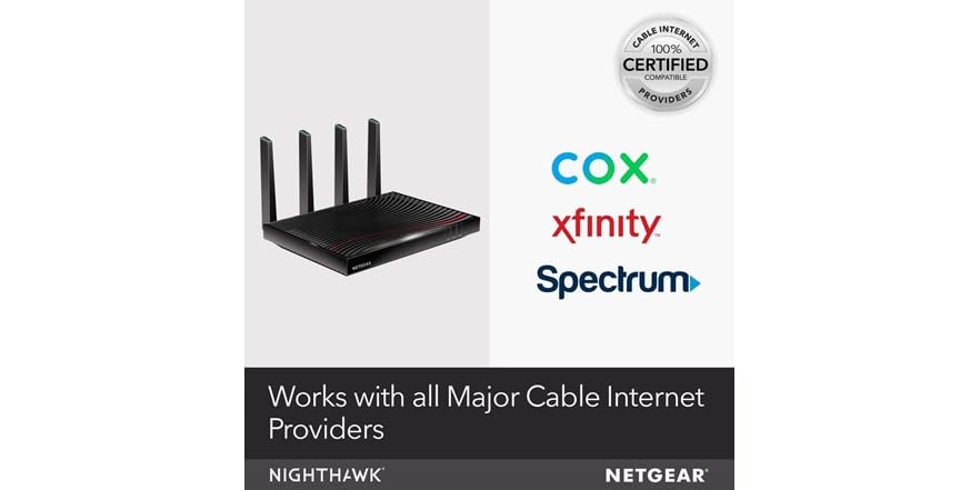 NETGEAR C7800 Nighthawk Cable Modem (Open Box)