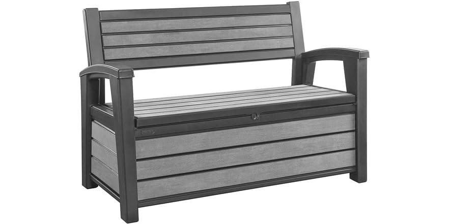 Keter Hudson Patio Storage Bench - Grey