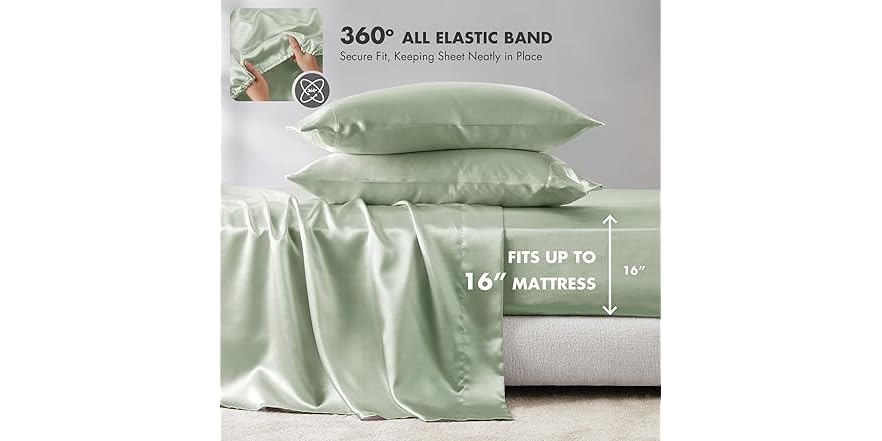 Madison Park Satin Sheet Set Cal King