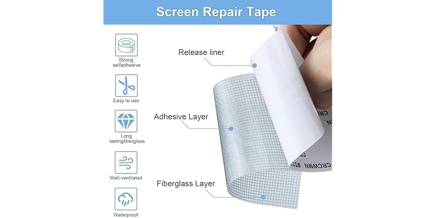 KDSOM Strong Adhesive Screen Repair Tape