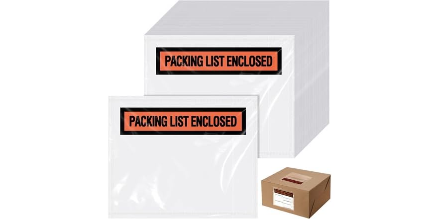 1000 Pcs Packing Slip Envelope Pouches