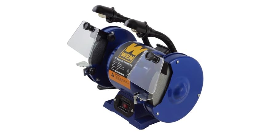 6-Inch Bench Grinder with Dual Lights