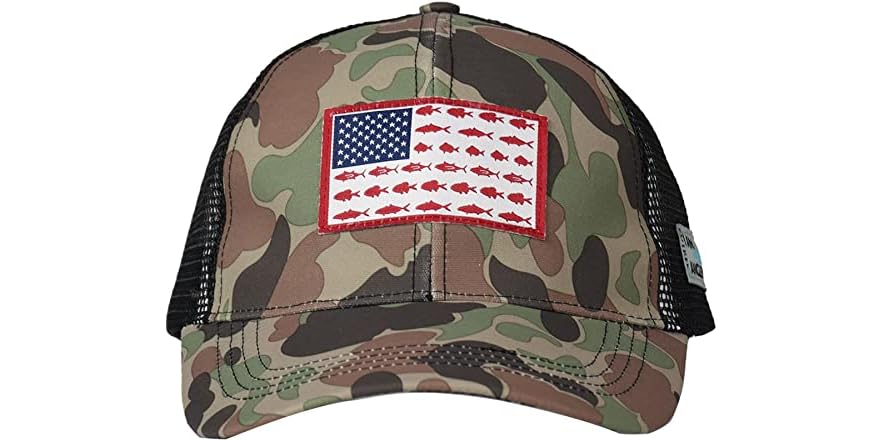 Fishing Hat with American Flag