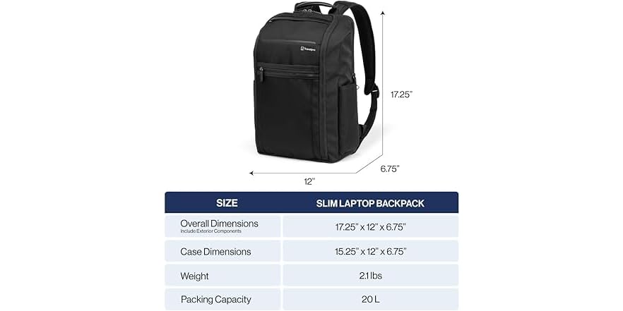 Travelpro Crew Executive Choice 3 Slim Backpack