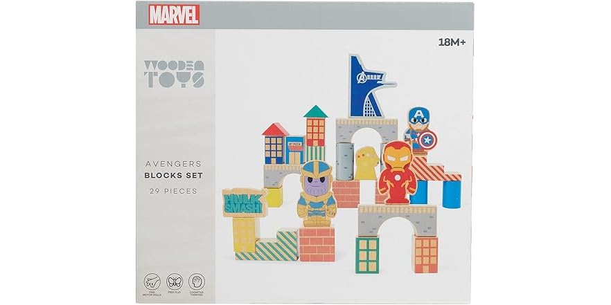 Just Play Marvel Avengers 29pc Block Set