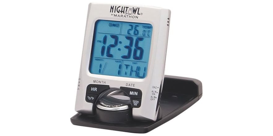 Marathon Marathon CL030023 Travel Alarm Clock