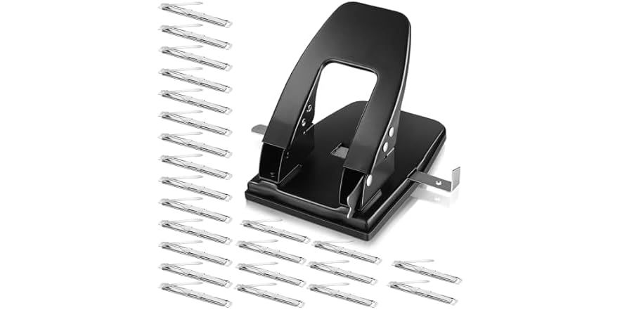 2 Hole Punch & 100 Prong Paper Fasteners