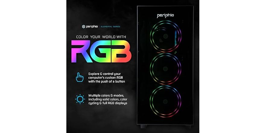 Periphio Terra Prebuilt Gaming PC - 32GB DDR4 RGB RAM