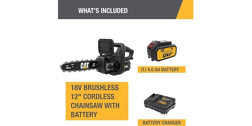 Cat DG230 18V Brushless 12” Chainsaw Kit