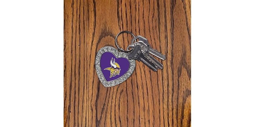 DOLPHINS Rhinestone Heart Keychain