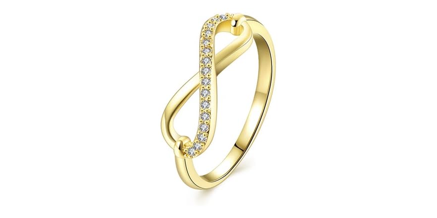 18K Gold Plated Swarovski Infinity Ring