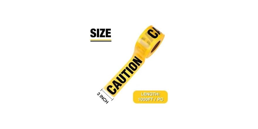 SafetyPro Caution Tape Roll, 3 in x 1000 ft, 1 PK