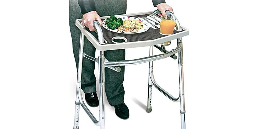 Walker Tray Table With Grip Mat