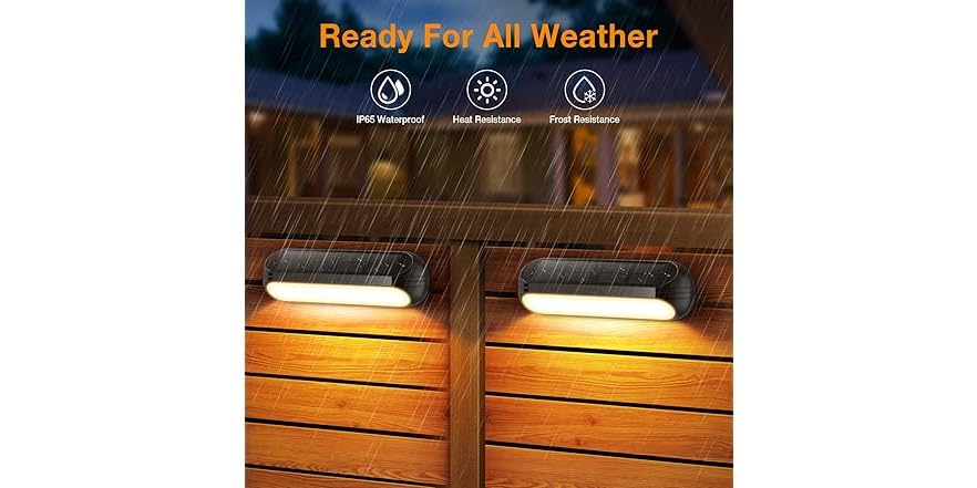 Hakol Solar Outdoor Lights for Deck - 4 Pack