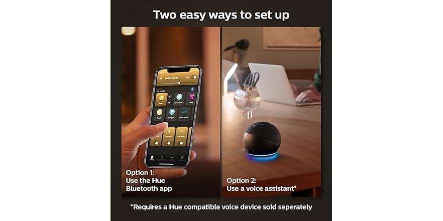 Philips Hue Smart 85W BR30 LED Bulb, 4 Pack