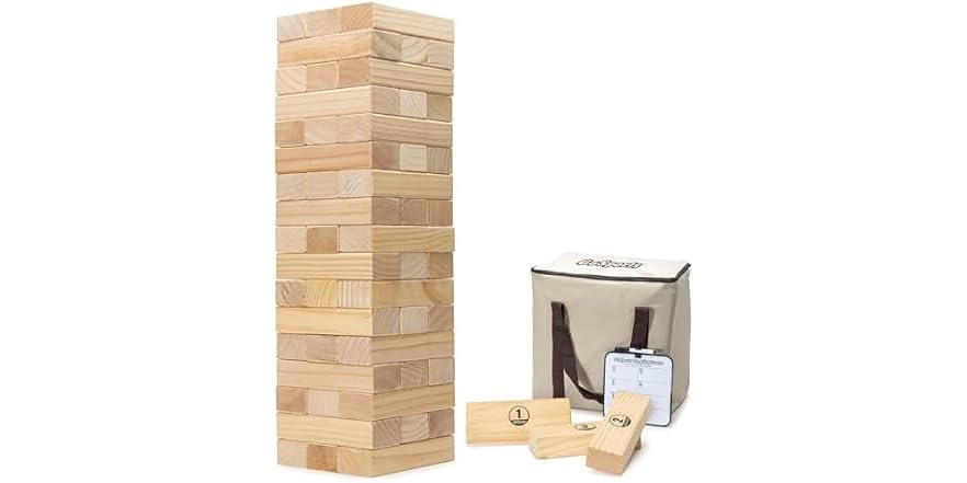 GoSports Large Wooden Toppling Tower