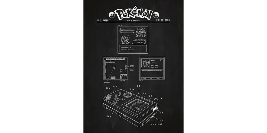 Pokemon - Patent Print - Screen Print