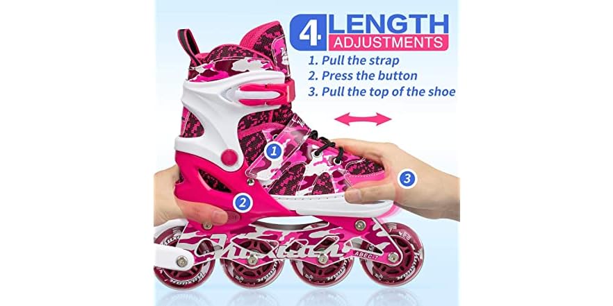 Kuxuan Adjustable Inline Skates for Kids