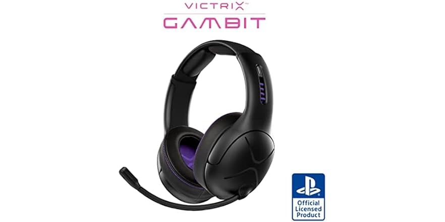 PDP Victrix Gambit Wireless and Wired Gaming Headset with Mic - Playstation