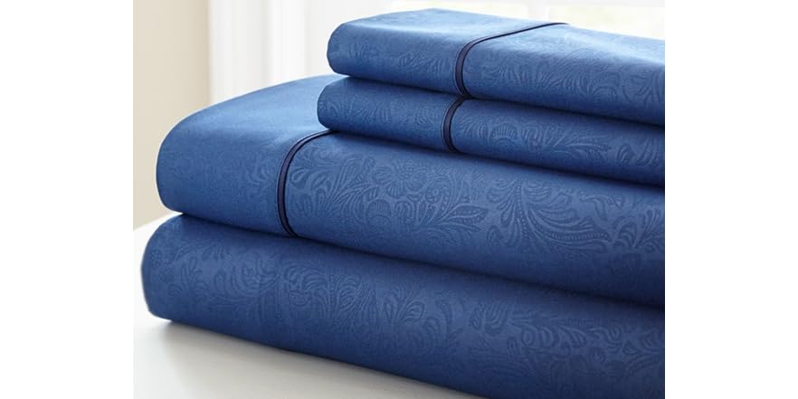Microfiber Floral Embossed Sheet Set