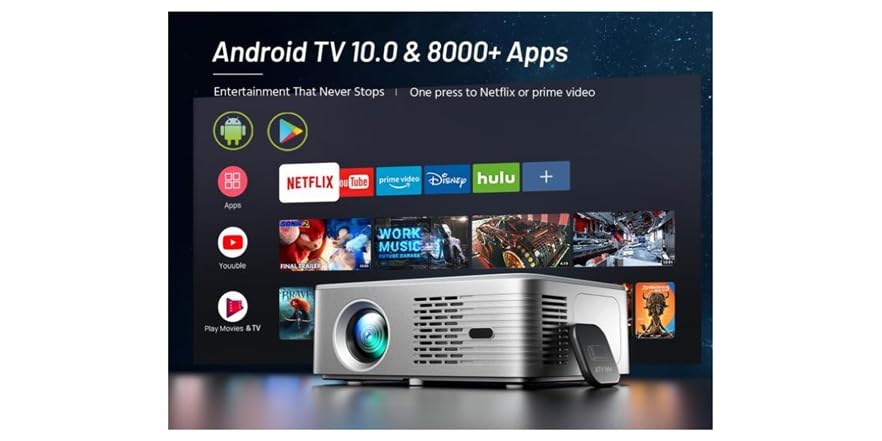 CiBest 1080p WiFi Bluetooth Projector